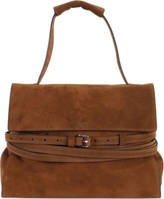 Moschino sac porté épaule Tie Me - Marron
