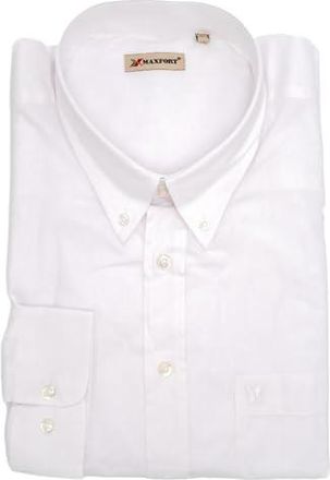 Maxfort Chemise grande taille Homme Manches Longues Pur Coton, Blanc, 10XL
