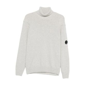 C.P. Company C.p. Company, Homme, Pulls, Gris, Taille: M Pull gris clair à col roulé