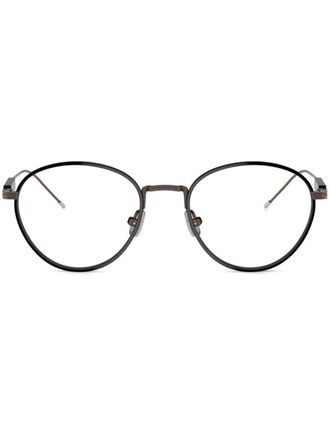 Brunello Cucinelli Brille mit rundem Gestell - Schwarz