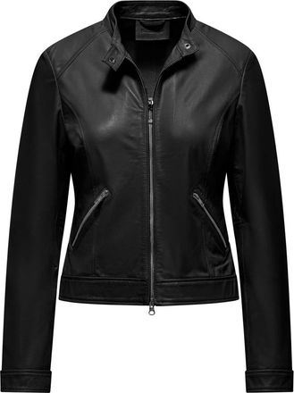 Bomboogie Femme, Vestes, Noir, Taille: 40 FR Veste en cuir dagneau