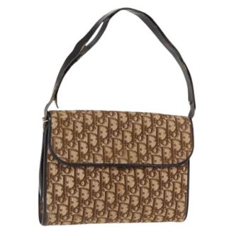 Dior Sac bandouli&egrave;re Trotter Canvas Pre-owned - Femme - Pre-owned - Beige - Taille: ONE Size