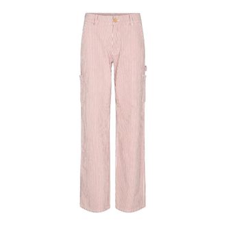 Sofie Schnoor Rote Cargo Hose mit Gestreiftem Muster - - Trousers - Damen - Rot - M