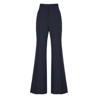 Vivienne Westwood Pantalon large en laine vierge - Femme - Pantalons - Bleu - Taille: 40 FR