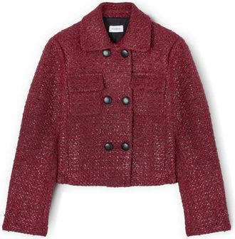 Motivi Femme, Vestes, Rouge, Taille: 38 FR Veste bouclé croisée