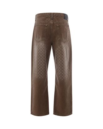 Daily Paper Clothing Faded Monogram Denim Trousers - Beige