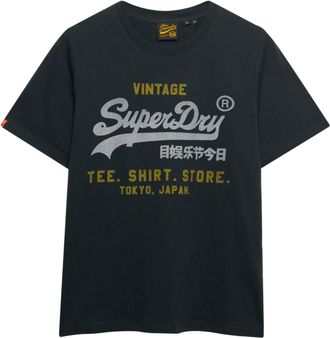 Superdry Herren Vintage Logo Heritage Relaxed T-Shirt Finster Marineblau XXL