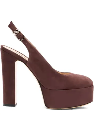 Casadei escarpins Patty 130 mm à bride arrière - Marron