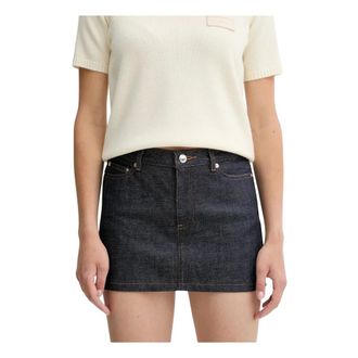 A.P.C. A.p.c., Femme, Jupes, Bleu, Taille: 42 FR Mini Jupe