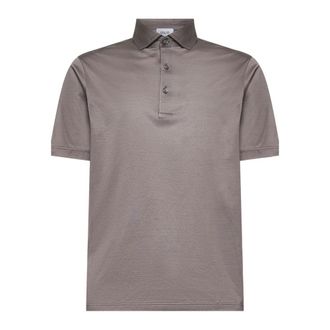 D4.0 Kurz&auml;rmeliges Baumwoll-Poloshirt - - Tops - Herren - Braun - S