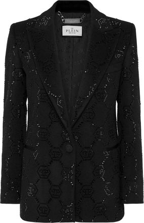 Philipp Plein Blazer mit Monogramm - Schwarz