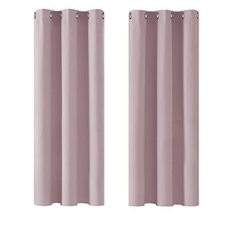 Deconovo Rideau Occultant Thermiques Anti Froid, Double Rideau Isolant Anti-Bruit, &Eacute;conomie d&Eacute;nergie, Id&eacute;al pour Chambre et Salon, 107X138 CM (Largeur X Hauteu