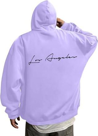 Generic Sweat a Capuche Homme Sweatshirt Hooded Sweats &agrave; Capuche Homme avec Imprim&eacute; Lettre, Id&eacute;al pour Le Confort Quotidien