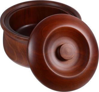 Cabilock Holzschale mit Deckel Snack Obstbeh&auml;lter aus Leichtem Langlebigem Material f&uuml;r Zuhause und Gesch&auml;ft Einfache Reinigung Retro-design Vielseitig f&uuml;r Fr&uuml;