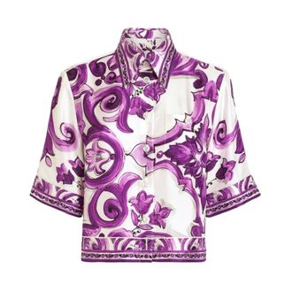Dolce & Gabbana Stylische Hemden f&uuml;r M&auml;nner - - Blouses & Shirts - Damen - Lila - XS