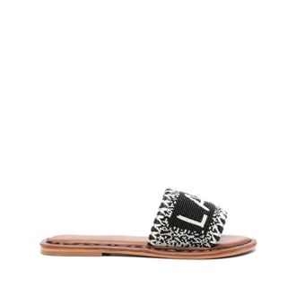 De Siena shoes Schwarze Lederperlen-Sandalen - - Shoes - Damen - Schwarzk - 36 EU
