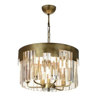 Opviq Elegant Vintage Chandelier, Metal Body, 60 cm Height, 40 cm Diameter | 6 x E14 Max 40W | Modern Glam Design for Stylish Home D&eacute;cor