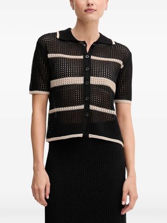 Joseph Ribkoff cardigan &agrave; d&eacute;tails ray&eacute;s - Noir