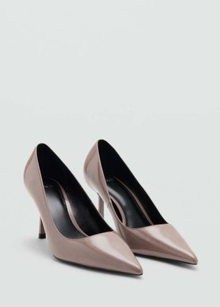 Mango Chaussures &agrave; talons vernies bout pointu nude - Femme - 35 - MANGO
