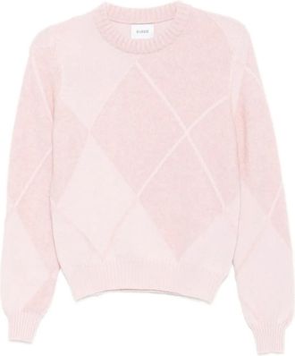 Barrie pull en maille intarsia - Rose