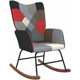 vidaXL Chaise &agrave; bascule Patchwork Tissu Vidaxl