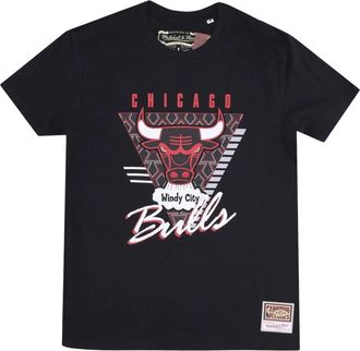 Mitchell & Ness Chicago Bulls Tee Hardwood Classics T-Shirt - - Tops - Herren - Schwarzk - S