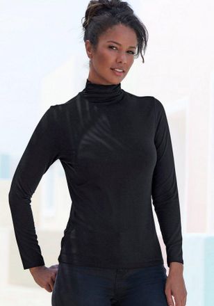 Lascana Stehkragenshirt aus weichem Viskose-Stretch