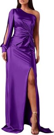 Generic Robe Femme Chic Et Elegant Robe De Bal Longue Terracotta Soiree Gala Demoiselle DHonneur Vert Sauge Champagne Tenue Mariage Reveillon Noir Invit&eacute;e Den