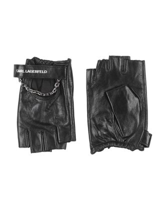 Karl Lagerfeld CHAIN DETAIL FINGERLESS GLOVES
