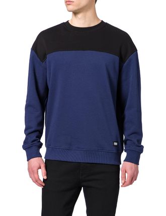 Urban Classics Upper Block Crewneck Khaki/Black XXL