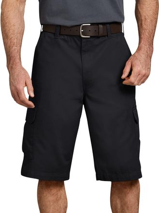 Dickies Herren Cargo-Shorts aus Baumwolle, Lockere Passform, 33 cm Sportshorts, Rinsed Black V1, 46