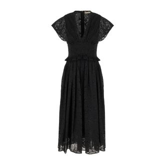 Tory Burch Kleid aus Lochstickerei-Baumwolle - - Dresses - Damen - Schwarzk - XS