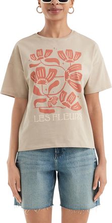 QS by s.Oliver Baumwollshirt mit &uuml;berschnittener Schulter