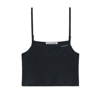 Alexander Wang Baumwolltop in Schwarz