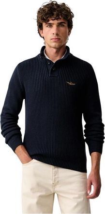 Aeronautica Homme, Pulls, Bleu, Taille: XL Pull &agrave; col roul&eacute;