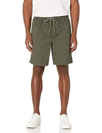 Amazon Essentials Short de Marche avec Cordon de Serrage, Entrejambe de 20cm, Coupe D&eacute;contract&eacute;e (Disponible en Grandes Tailles) Homme, Olive Fonc&eacute;, M