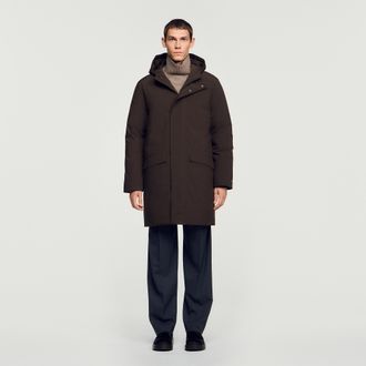 Sandro Parka &agrave; capuche zipp&eacute;e