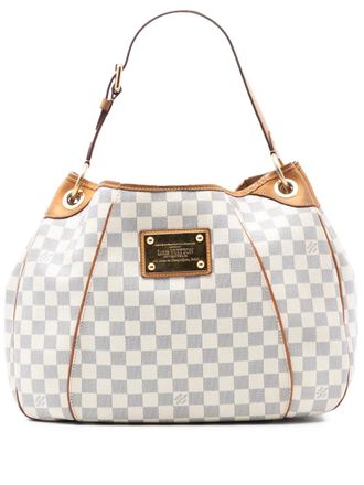 Louis Vuitton 2009 Damier Azur Galliera PM Schultertasche - Wei&szlig;