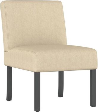 vidaXL Polsterstuhl Creme Stoff Vidaxl