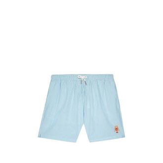 Maison Labiche Short de bain Lobster en coton m&eacute;lang&eacute;