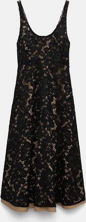 Dorothee Schumacher Midi-Kleid aus Spitze mit Tanktop-Ausschnitt