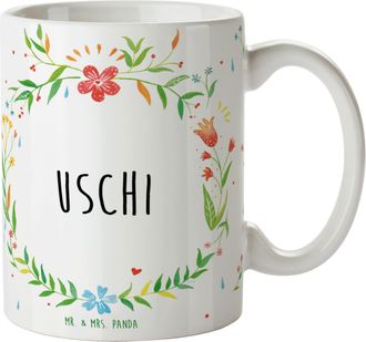 Mr. & Mrs. Panda Tasse Uschi - Geschenk, Teebecher, Kaffeetassen, Geschenk Tasse, Tasse Sprüche