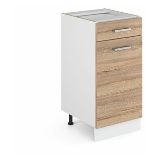 Vicco K&uuml;chenunterschrank R-Line, Sonoma, 60 cm mit Schubladen, ohne Arbeitsplatte Vicco