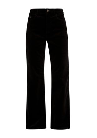 s.Oliver Damen Cord Hose, Slim Fit Black, 34