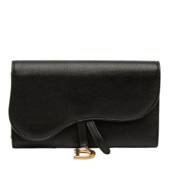 Dior Pre-owned Leder Portemonnaie - - Pre-owned - Damen - Schwarzk - ONE SIZE