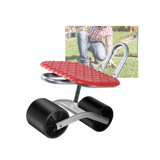Generic Rollbarer Arbeitssitz Mit Verstellbarem 360&deg;-Drehsitz Und 2 R&auml;dern, Gartenwagen/Roller for Den Au&szlig;enbereich, for Rasen, Hof Gartenbepflanzung(Black)