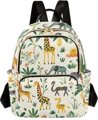 Mnsruu Mini sac à dos pour femme, girafe, zèbre, animaux africains, petits sacs à dos tendance pour femmes, sac à dos décontracté, Multi1041, S