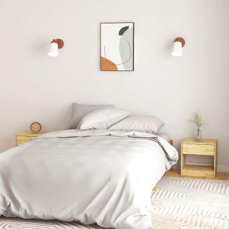 vidaXL Tables de chevet 2 pcs 40x31x40 cm Bois de pin massif