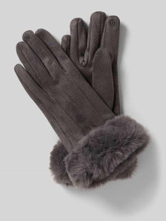 Eem Fashion Handschuhe mit Kunstfellbesatz