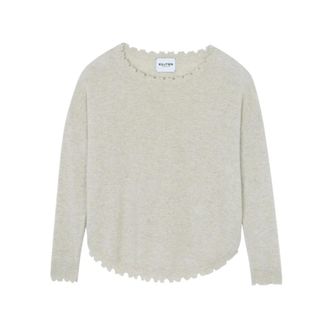 Kujten Kujten, Femme, Pulls, Beige, Taille: 40 FR Tricots &agrave; col rond